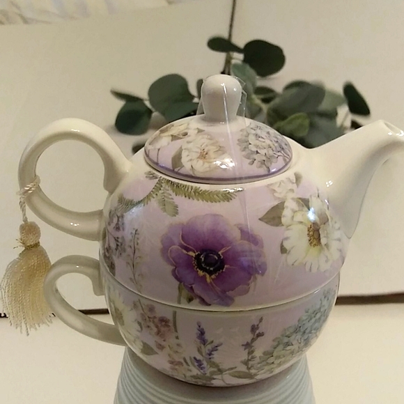 Kitchen | Porcelain Romantic Summer River Tea For One | Poshmark